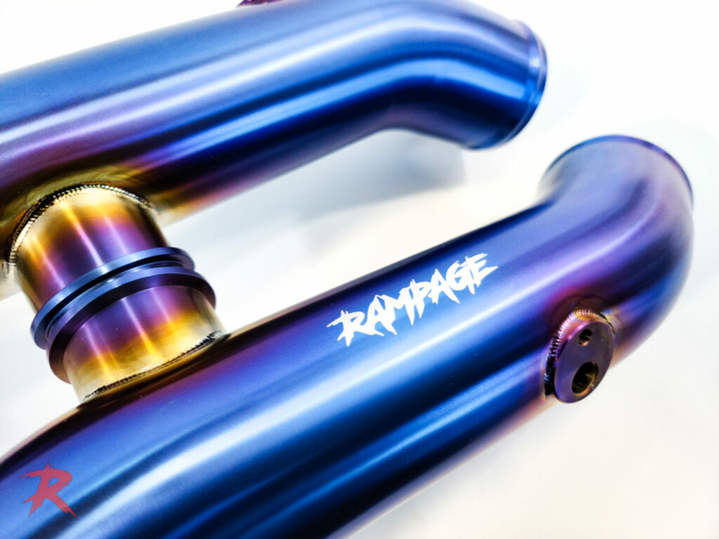 Rampage Fabrication 2009-2021 Nissan R35 GT-R 3″ Titanium Upper Charge Piping - BCB Performance